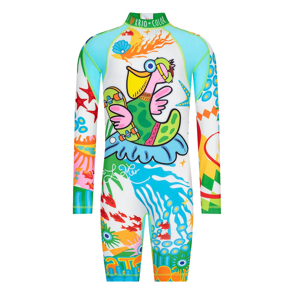 Pélican Marin Long Sleeve Sunsuit - UV Swimwear | Krio + Color – Krio Color