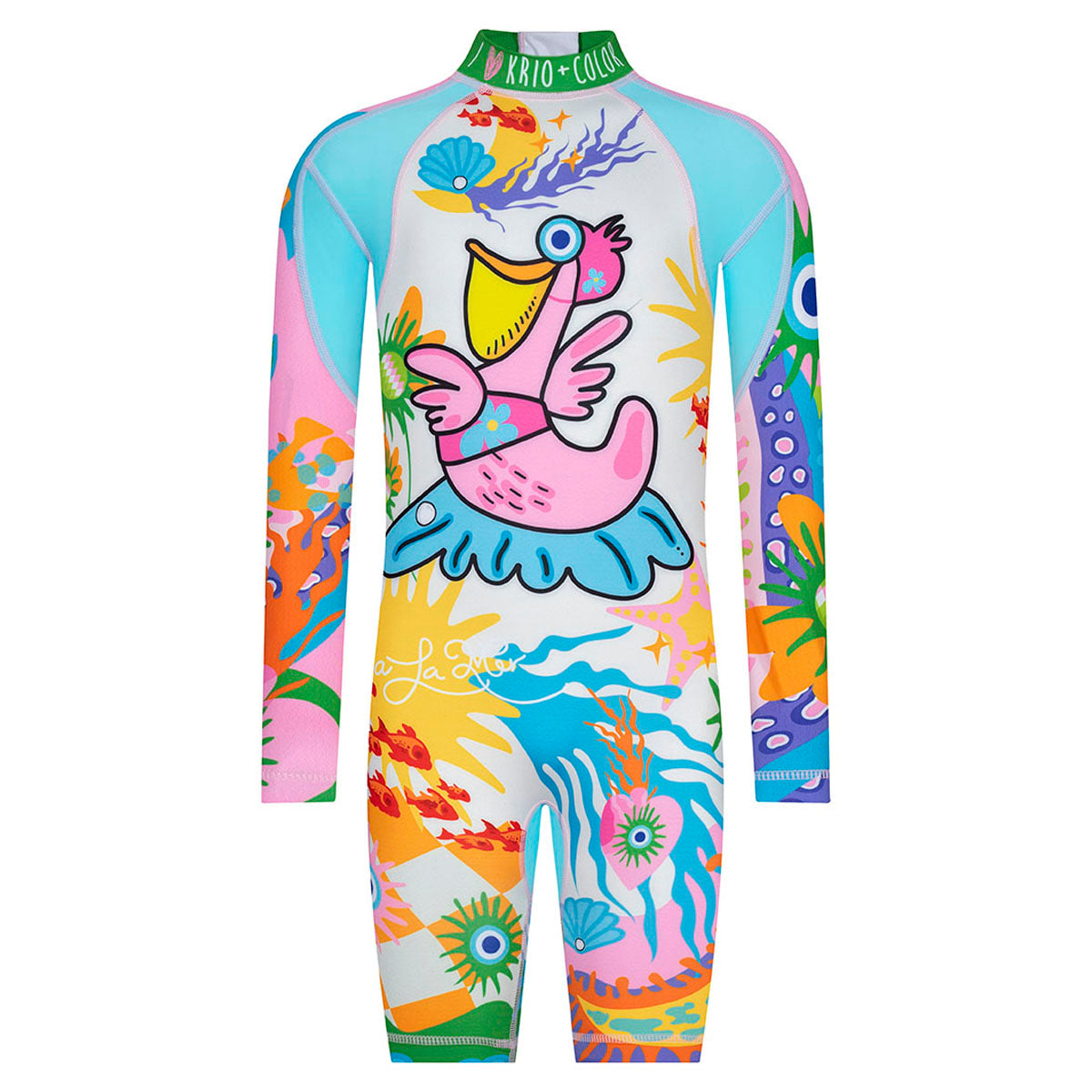 Pélican Marin Long Sleeve Sunsuit - UV Swimwear | Krio + Color – Krio Color