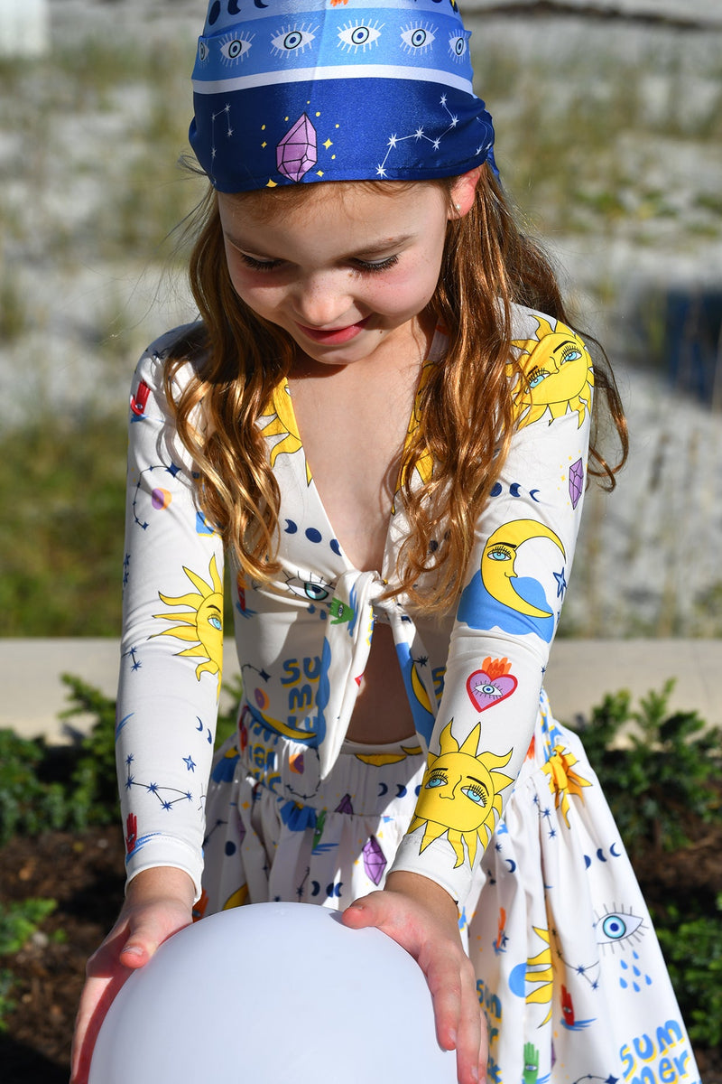 Astros Girls One Piece Swimsuit Long Sleeve – Krio Color