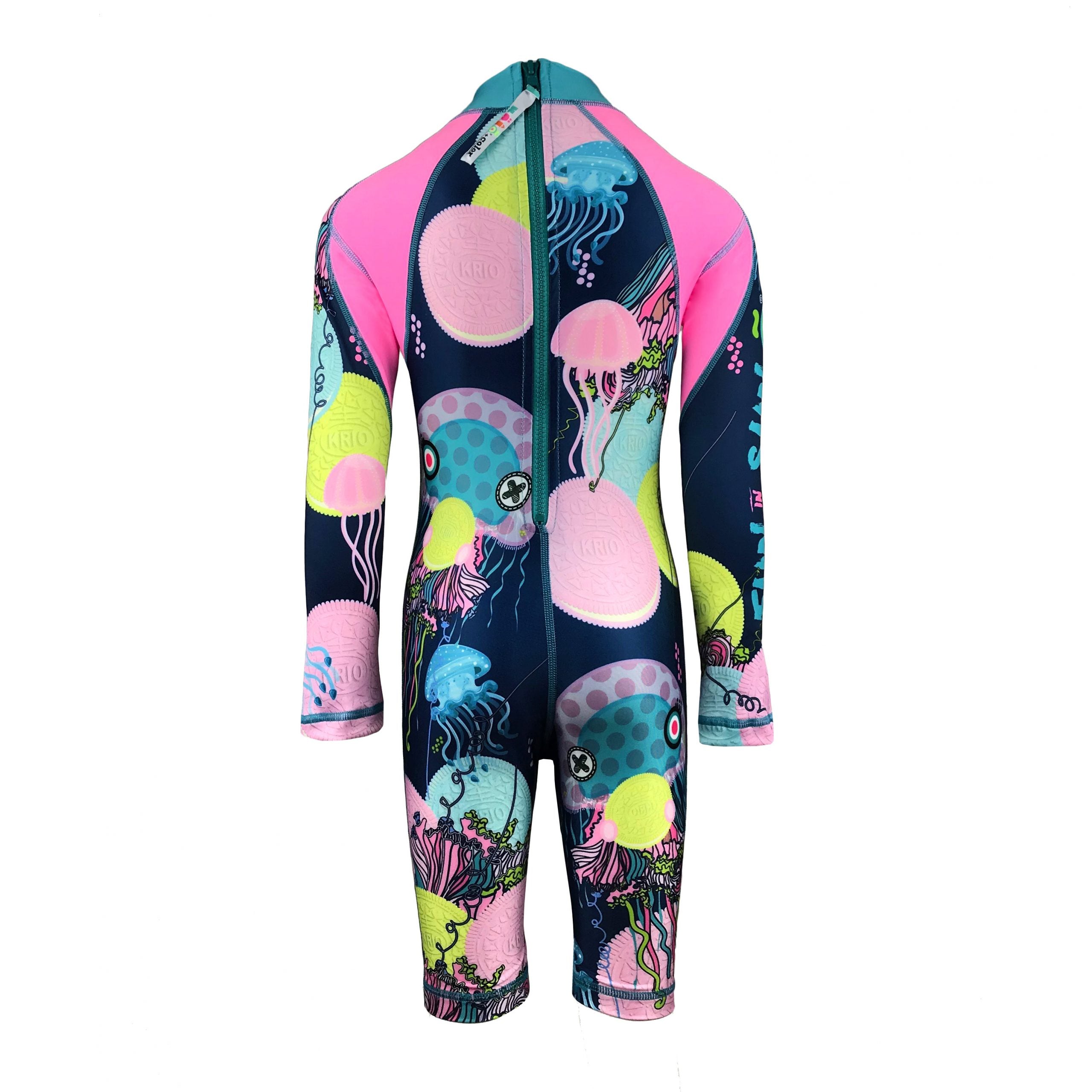 Jelly Fish Girls Long Sleeve Sunsuit - UV Swimwear | Krio + Color ...