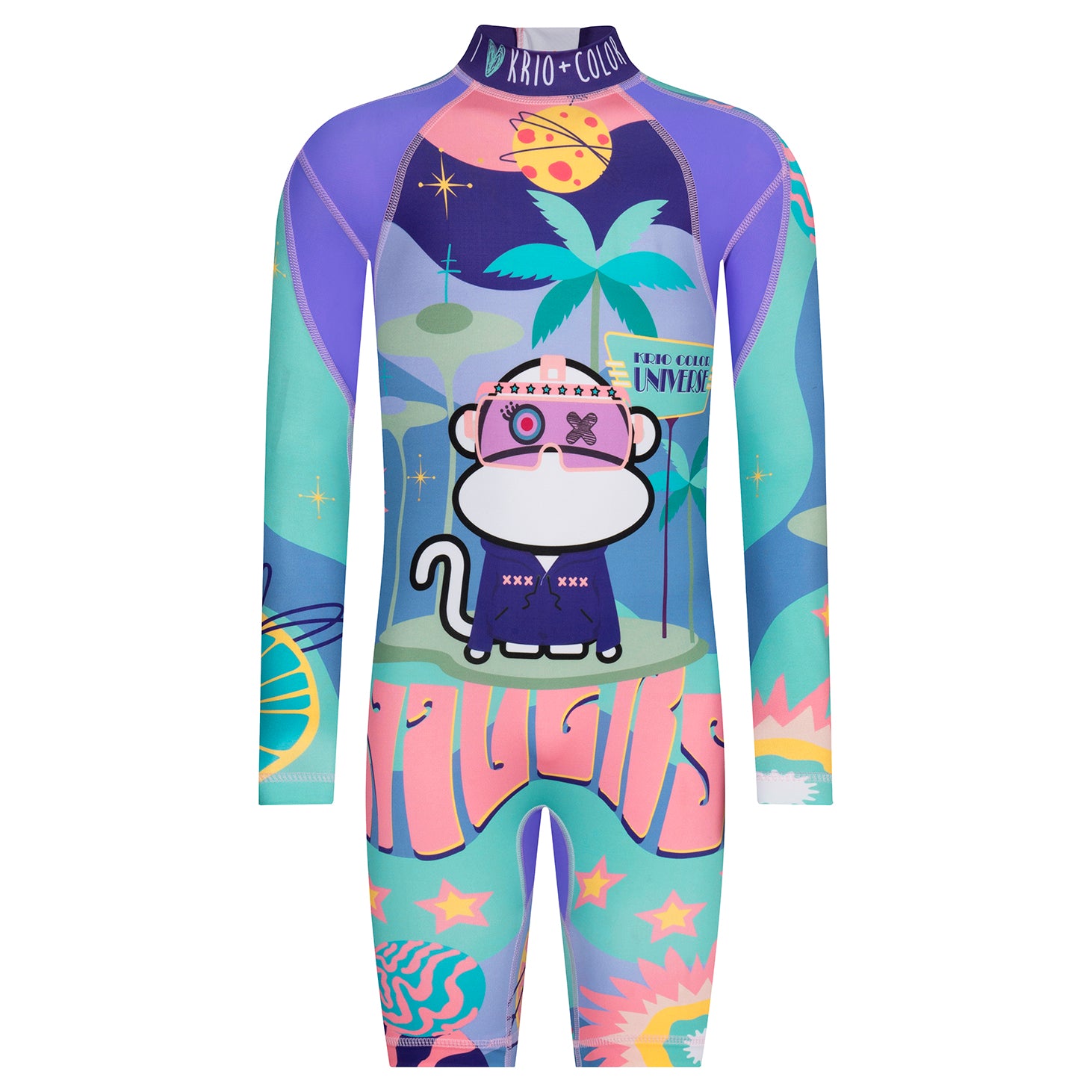 Universe Long Sleeve Sunsuit - UV Swimwear | Krio + Color – Krio Color