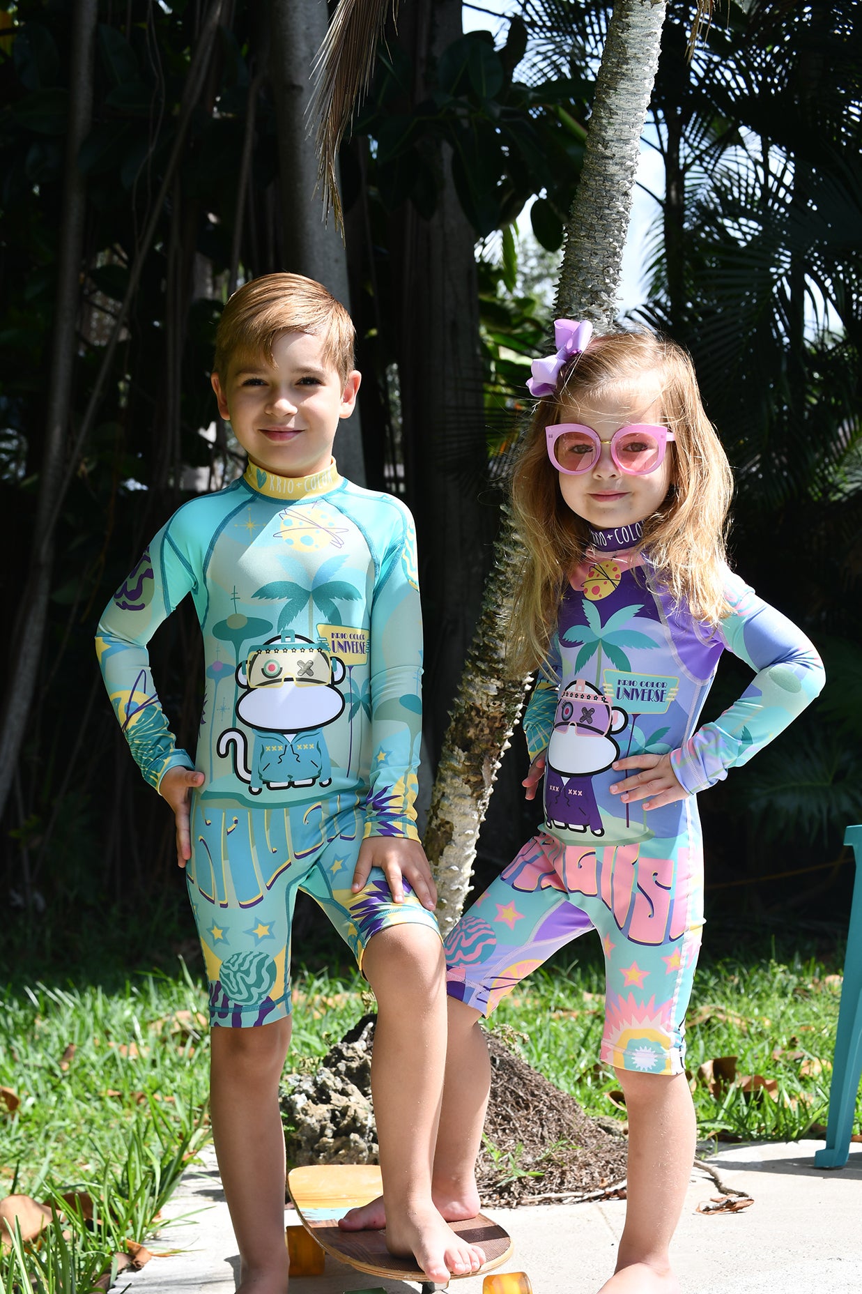 Universe Long Sleeve Sunsuit - UV Swimwear | Krio + Color – Krio Color